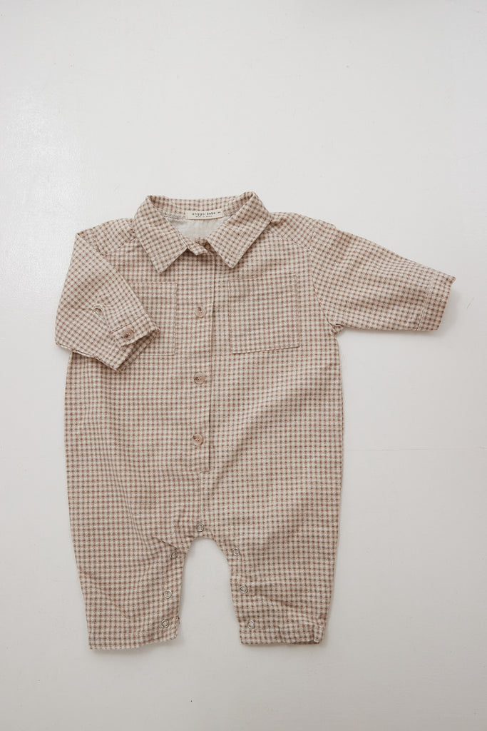 Checkers baby cotton jumpsuitl – mamapapa