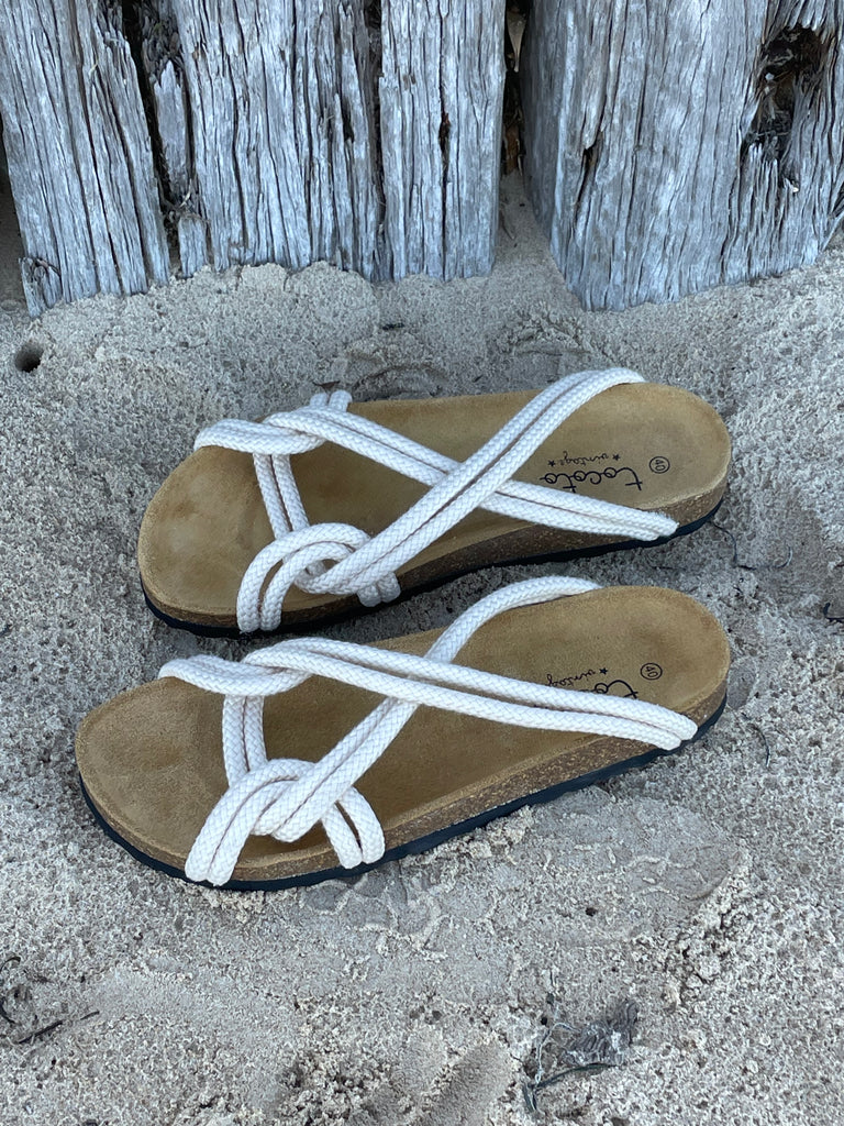 cream rope sandals – mamapapa