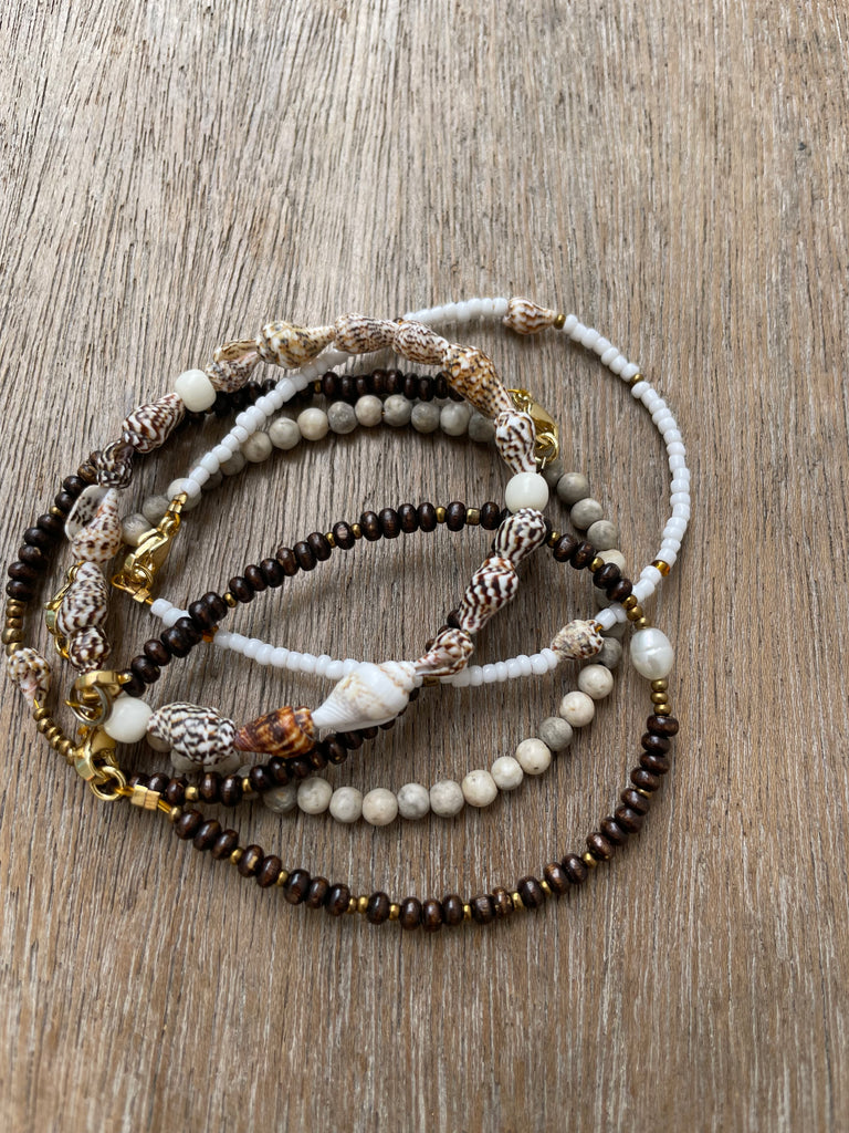 Handmade bead and shell necklace or bracelet – mamapapa